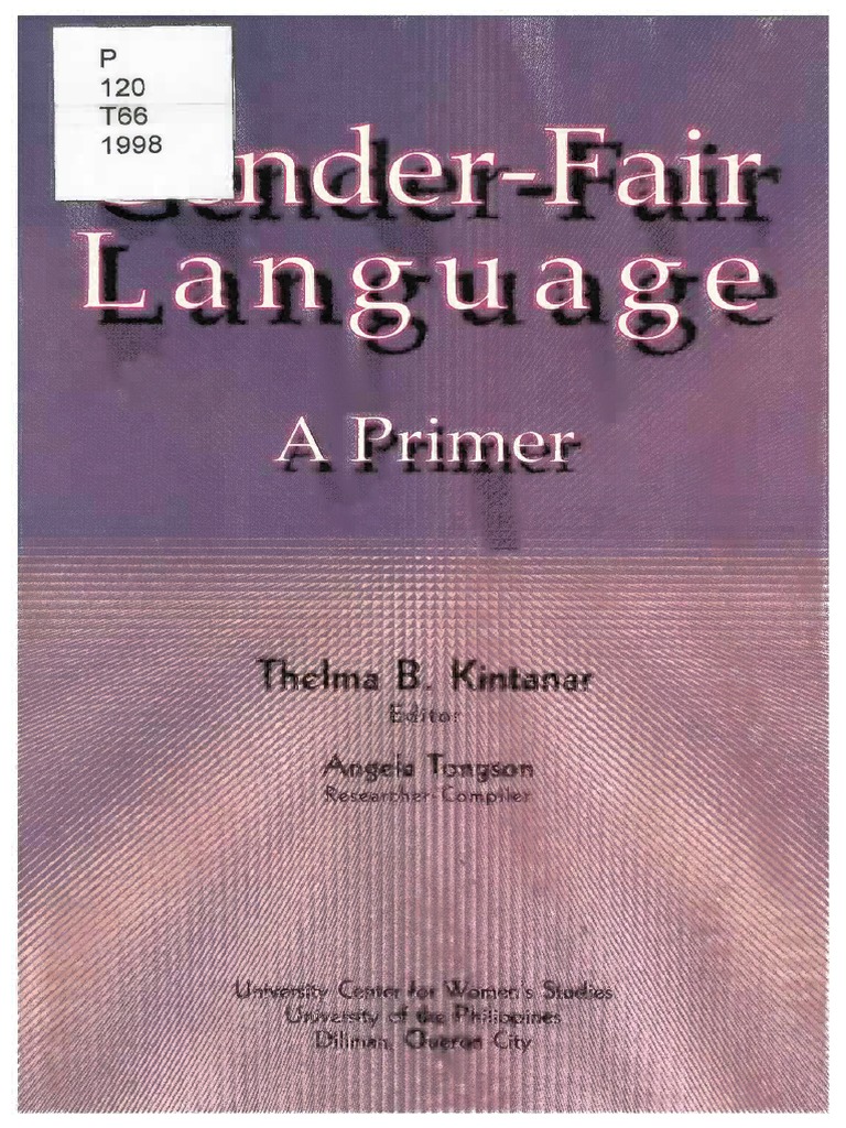 Gender-Fair Language A Primer PDF | PDF