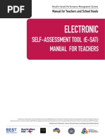 Electronic Self-Assessment Tool (E-SAT) : Guide For Teachers and Master ...