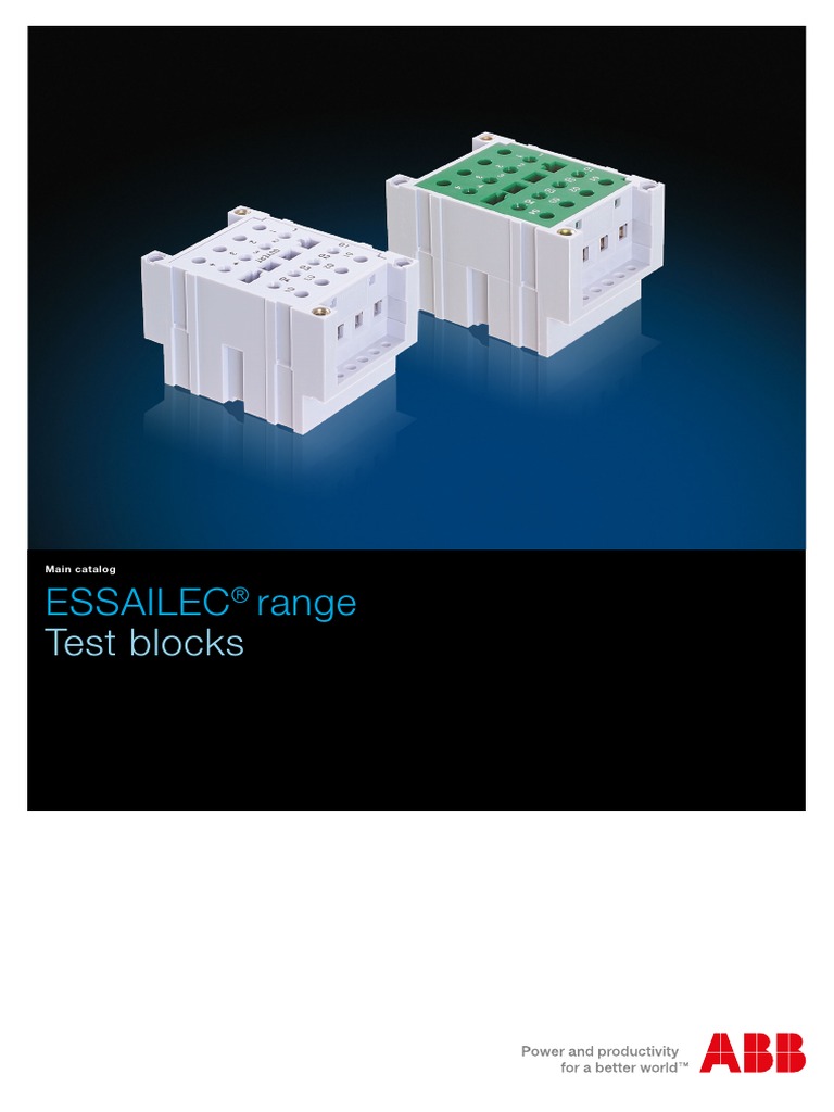 Essailec Range: Test Blocks | PDF | Electrical Connector | Ac Power ...