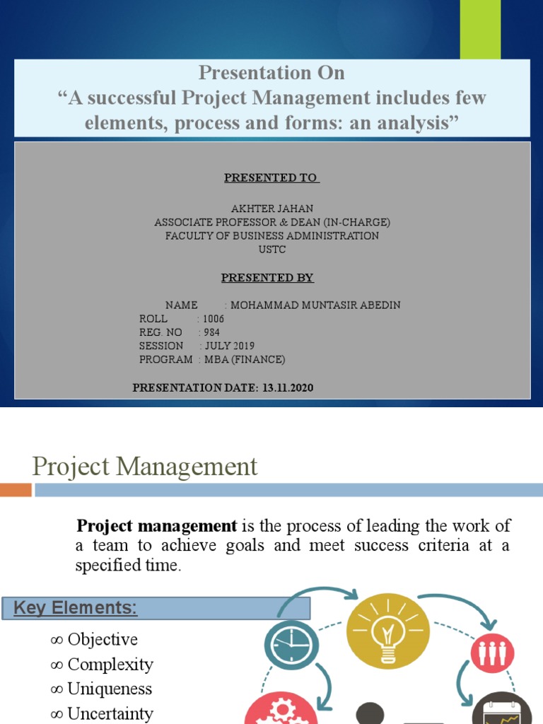 Key Elements of Successful Project Management | PDF | Career & Growth ...