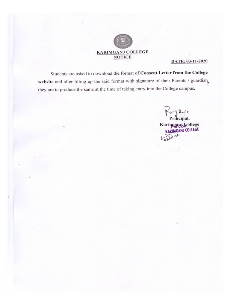 Consent Letter Format PDF | PDF