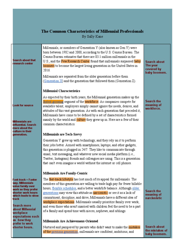 Millennial Workforce Traits | PDF | Millennials | Behavioural Sciences