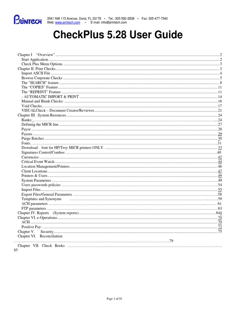 CheckPlus - UserGuide 5.28 | PDF | Cheque | Signature
