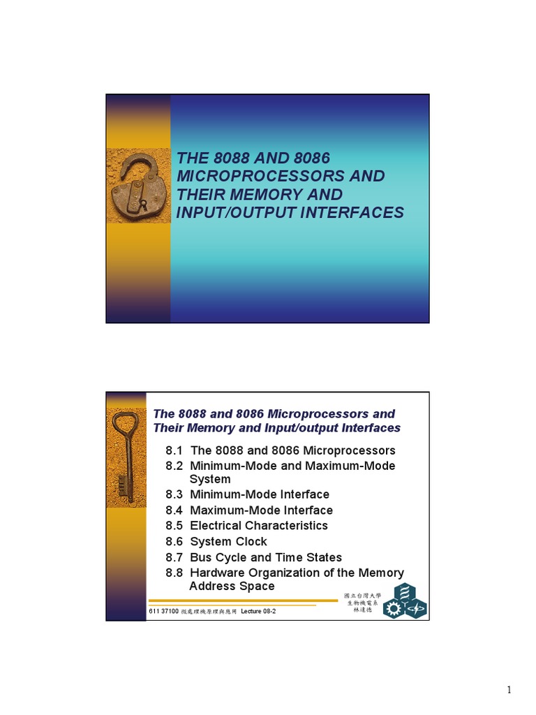 THE 8088 AND 8086 Microprocessors and Their Memory and Input/Output Interfaces | PDF ...