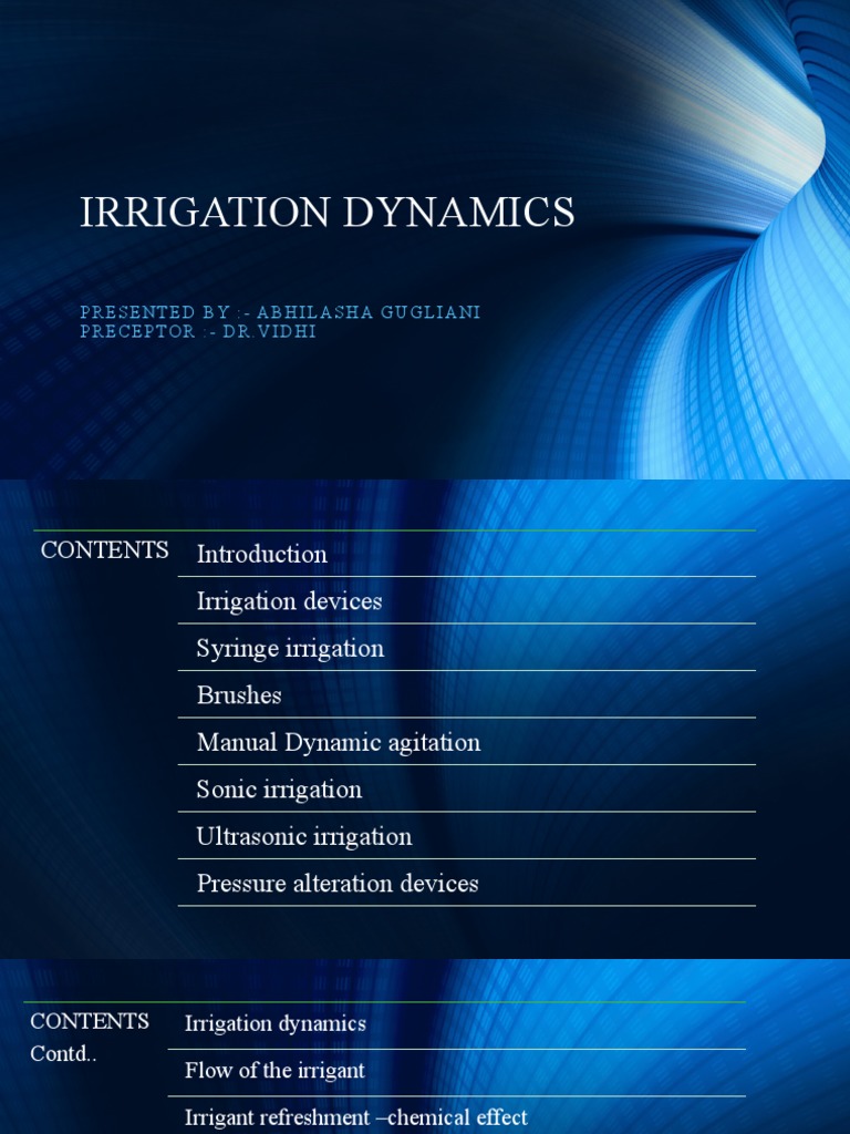 Irrigation Dynamics in Endodontics | PDF | Turbulence | Fluid Dynamics
