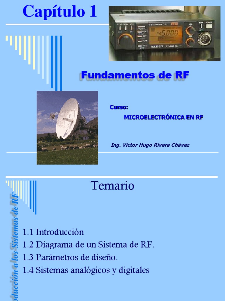 Fundamentos de RF - URF | PDF | Transmisor | Frecuencia de radio