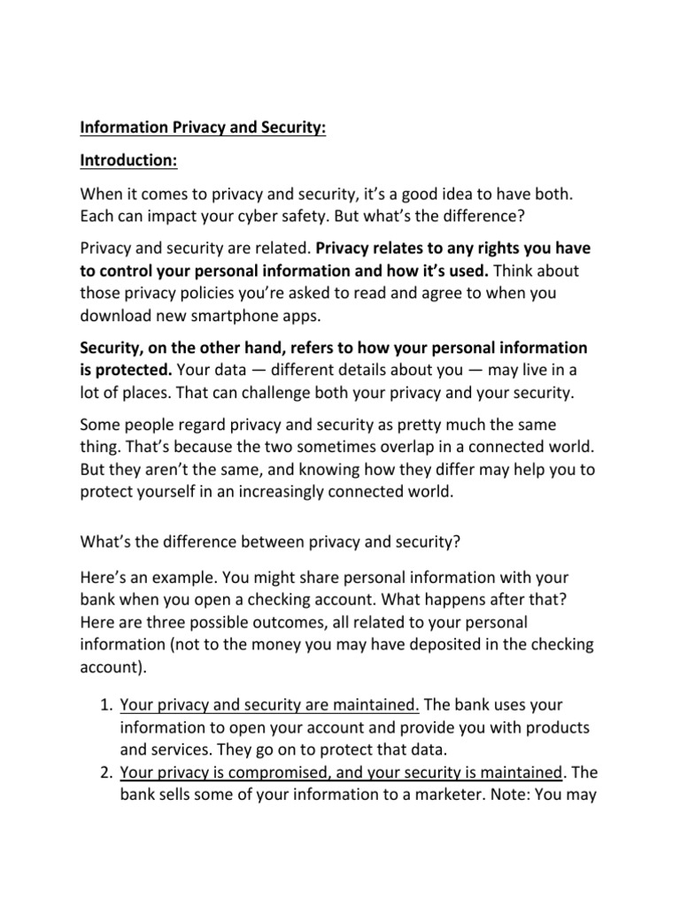 Information Priv and Sec | PDF | Information Security | Privacy
