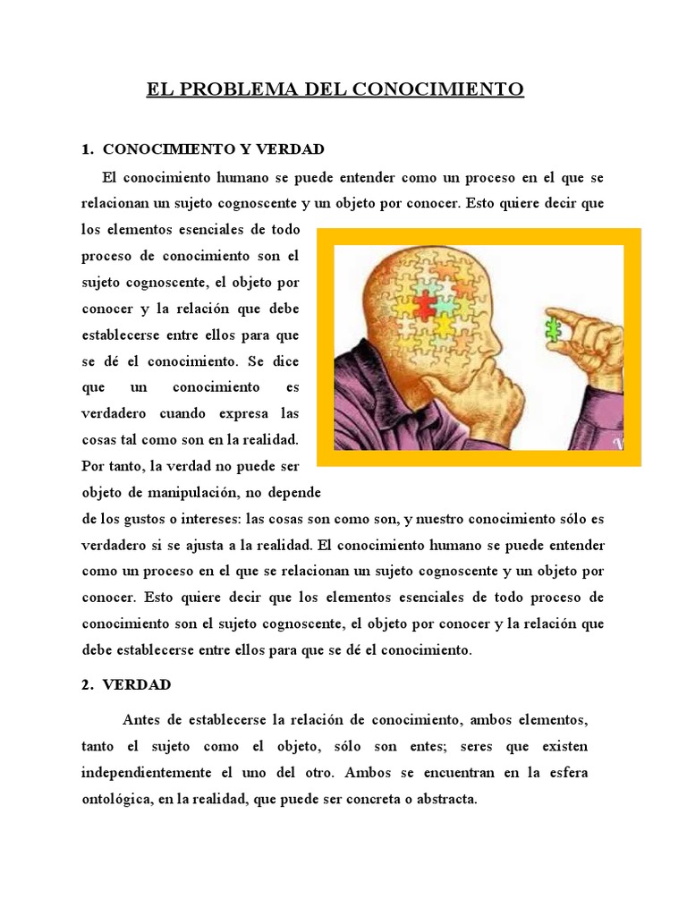 El Problema Del Conocimiento | PDF | Certeza | Conocimiento