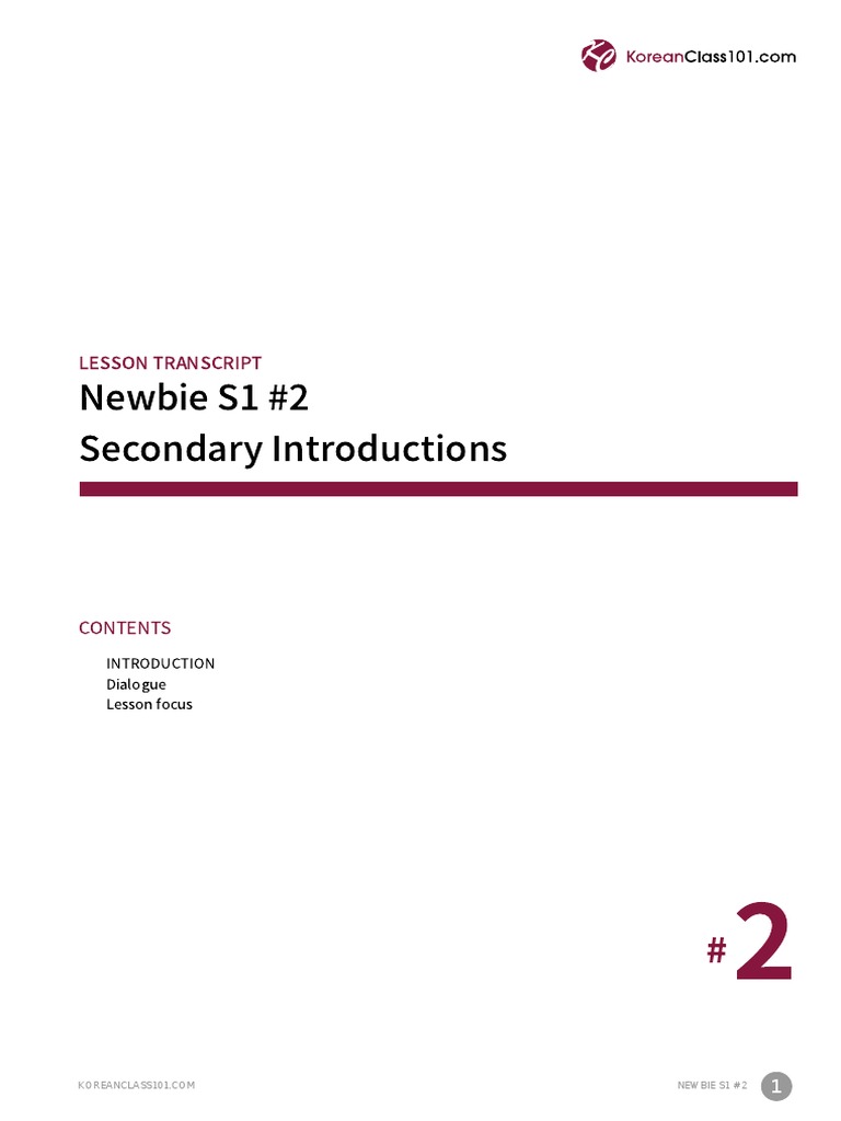 Korean Basics for Newbies | PDF