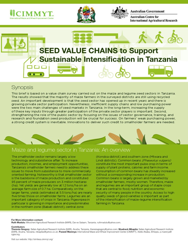 Seed Value Chains | PDF | Tanzania | Agriculture