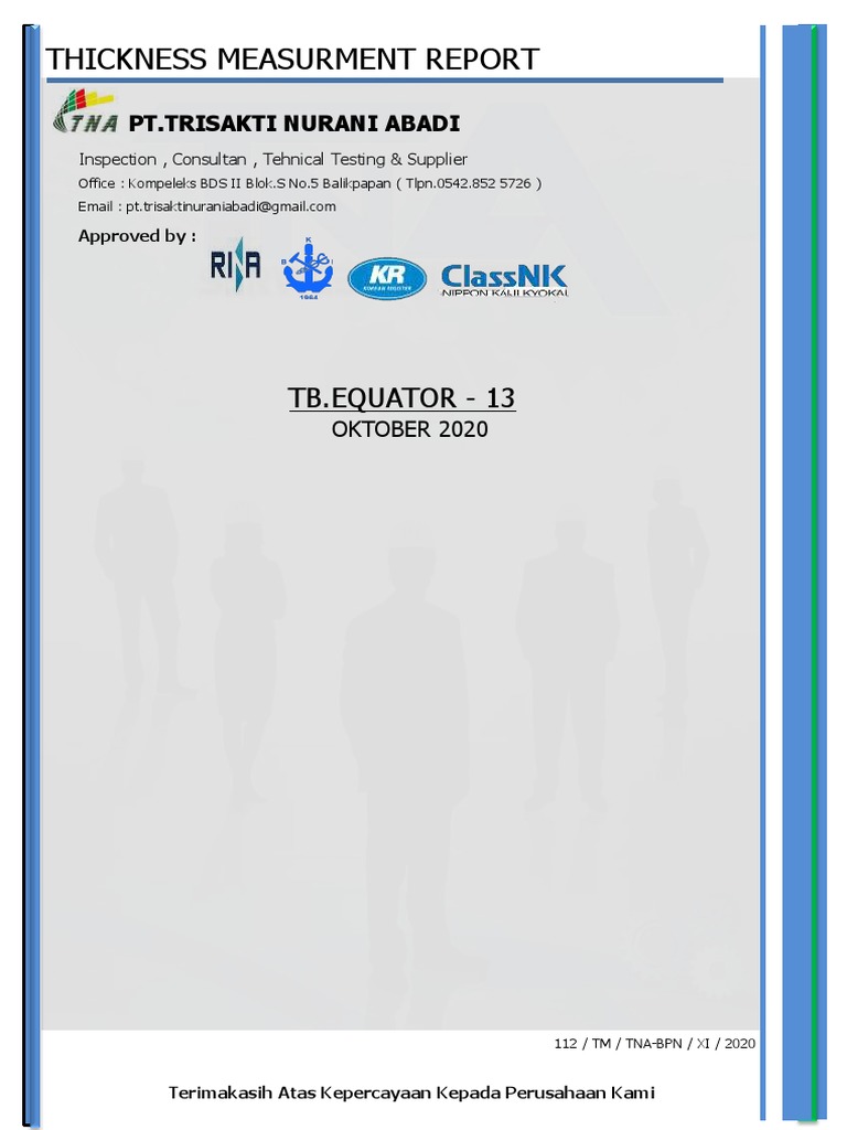 Final Report of UTT TB - EQUATOR - 13 | PDF | Calibration | Watercraft