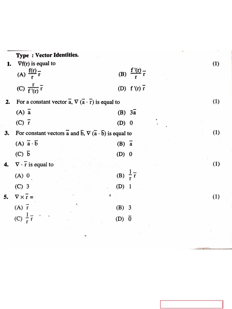 Vector Identities | PDF