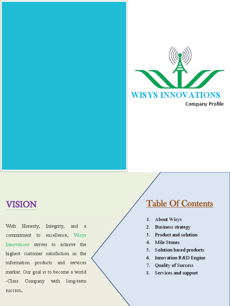 Wisys Innovations: Company Profile | Download Free PDF | Radio ...