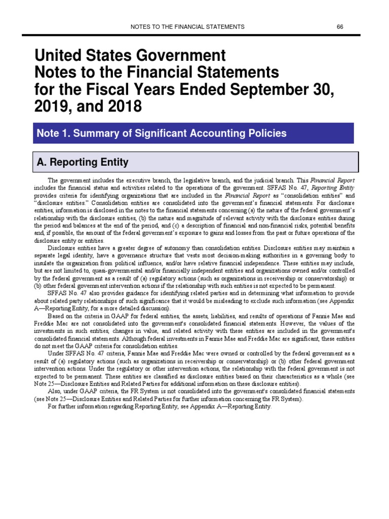 U.S. Government Financial Statement Notes | PDF | Insurance | Financial ...