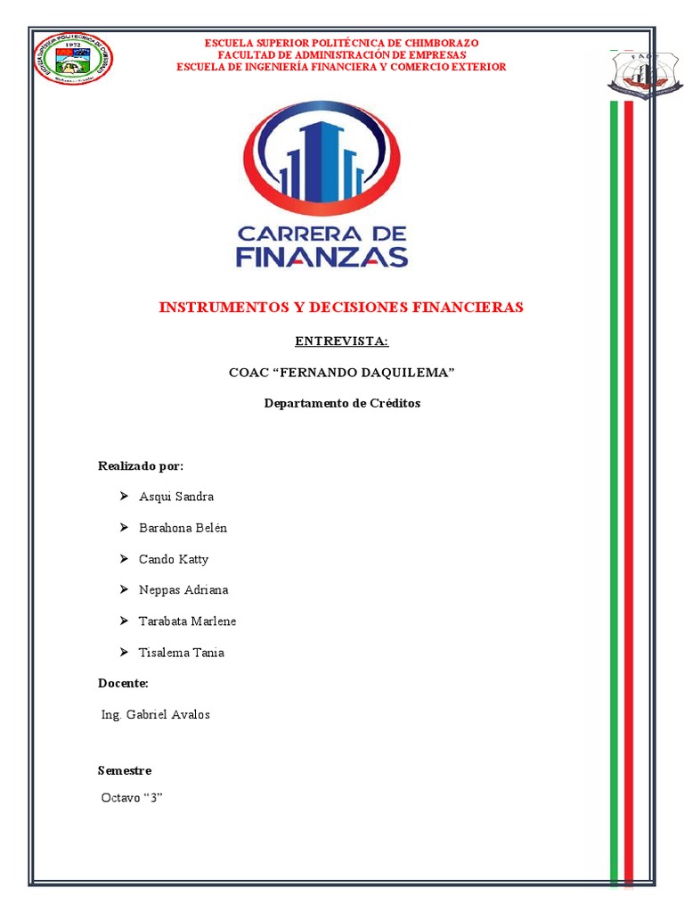 Coac-Fernando Daquilema-Tasas Activas y Pasivas | PDF | Economias ...