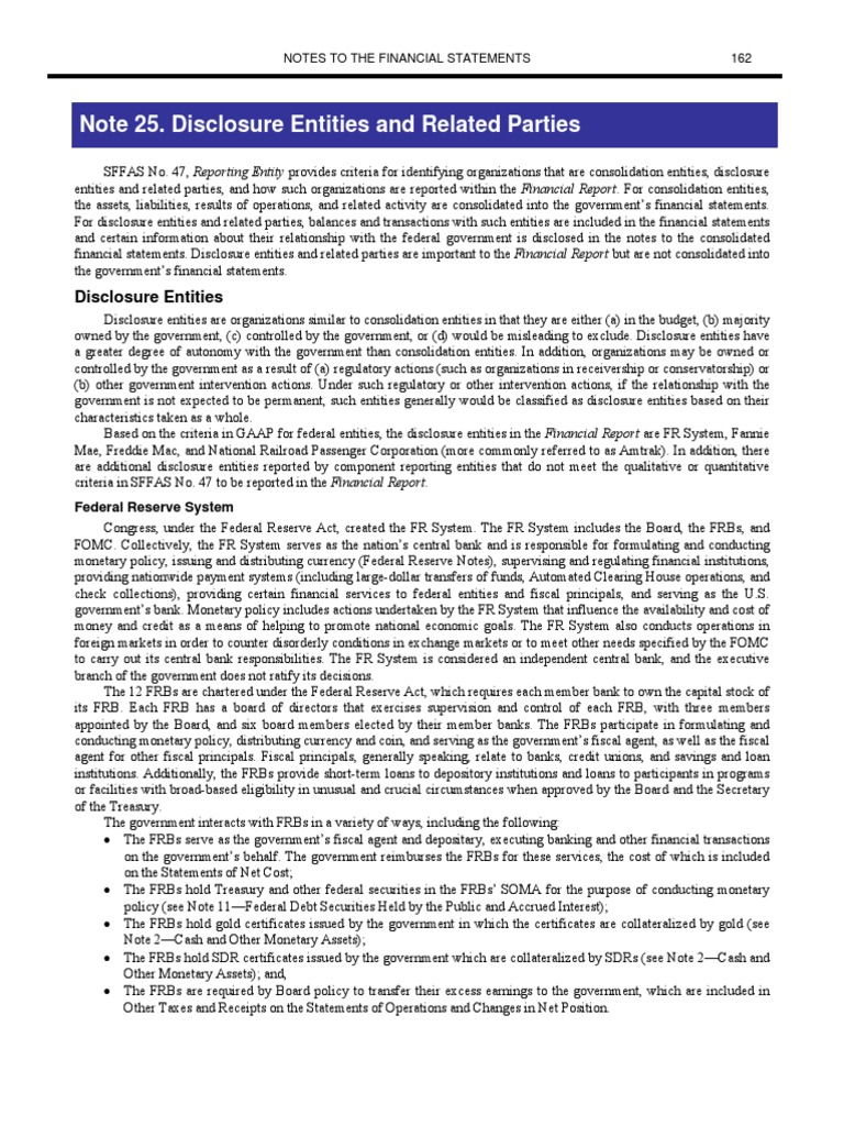 Note 25. Disclosure Entities and Related Parties | PDF