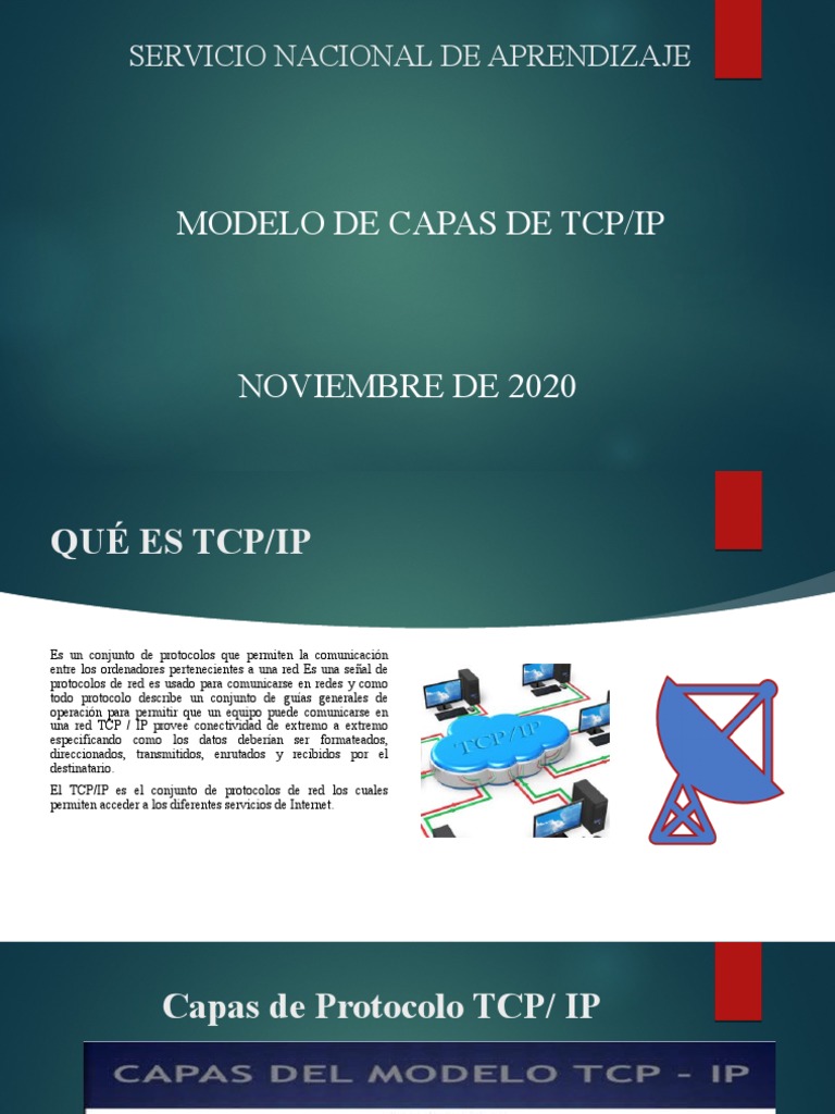 Modelo Capas - TCP - IP | PDF | Protocolos de internet | Red de ...