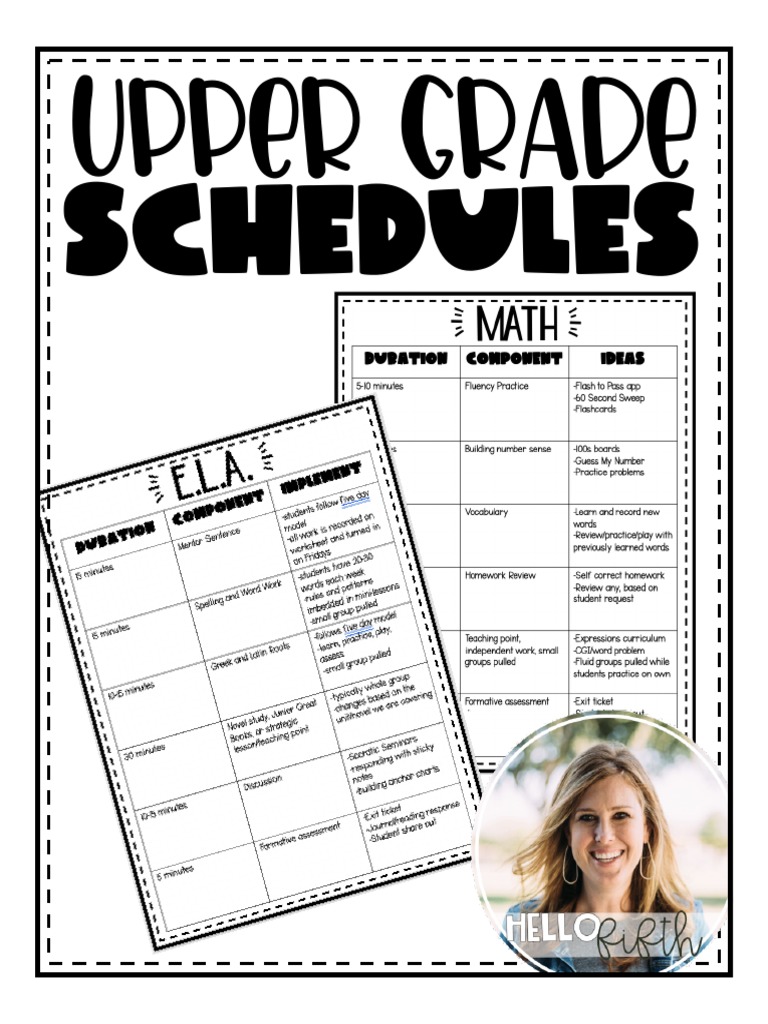 Schedules: Upper Grade | PDF | Pedagogy | Teachers