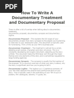 Documentary Proposal Example | PDF | Bias | Documentary Film