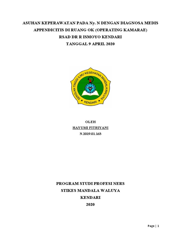 Askep Appendicitis | PDF