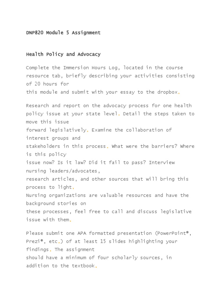 DNP820 Module 5 Assignment | PDF