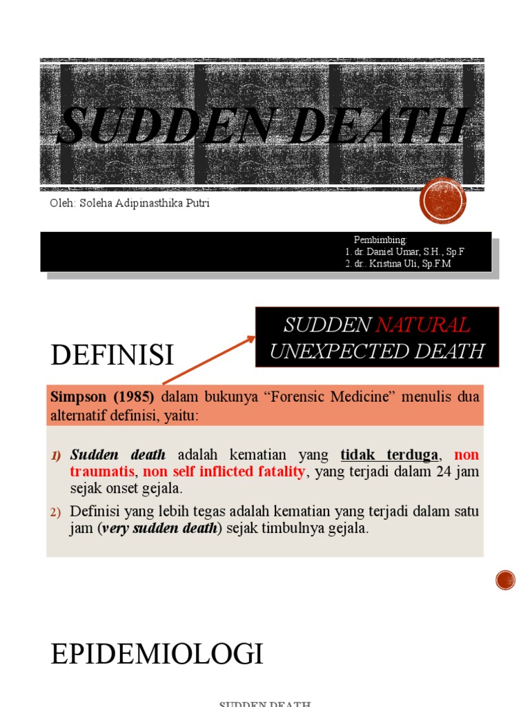 Definisi dan Penyebab Sudden Death | PDF