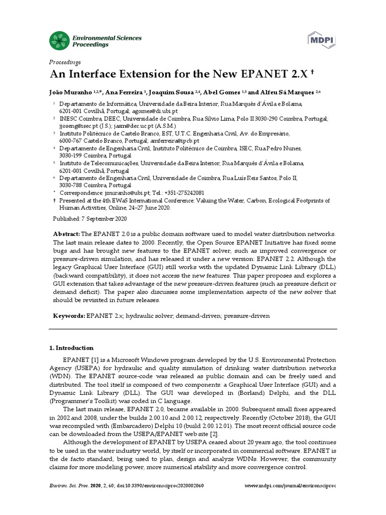 An Interface Extension For The New EPANET | PDF | Graphical User ...