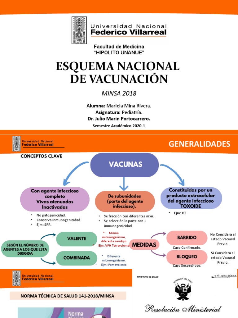 Esquema de Inmunizacion MINSA | PDF