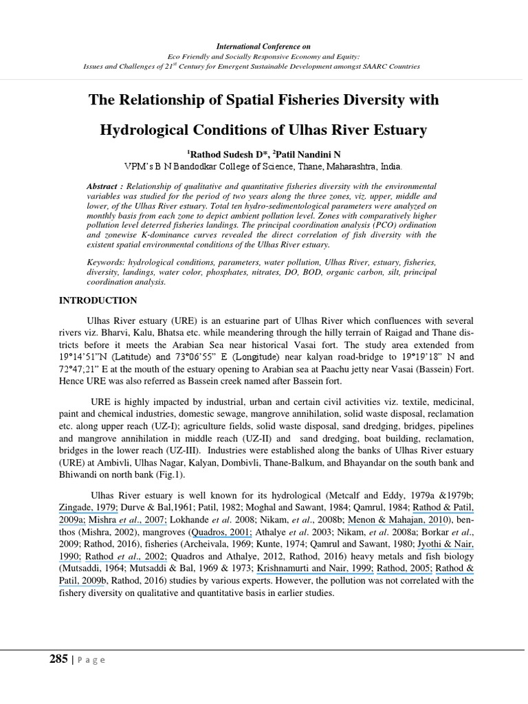The Relationship of Spatial Fisheries Diversity With Hydrological ...