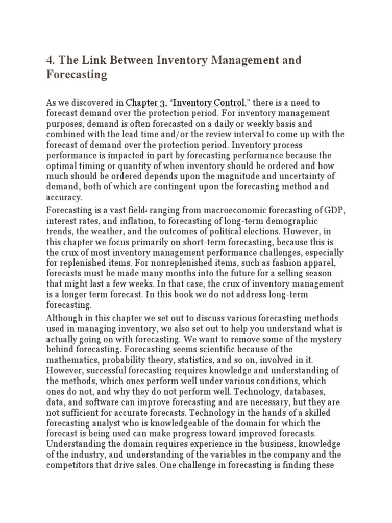 Inventory Management Lecture-04 | PDF | Forecasting | Seasonality