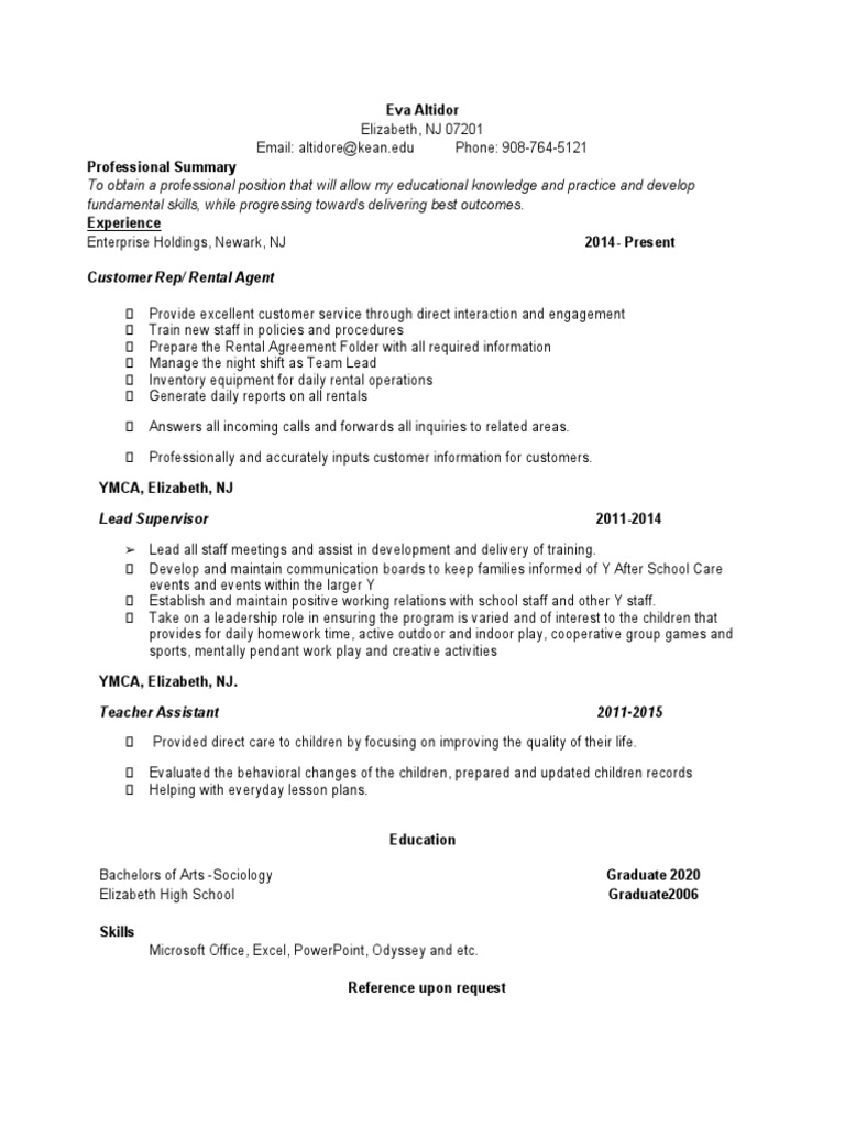 Updated Eva Resume | PDF | Behavior Modification | Learning