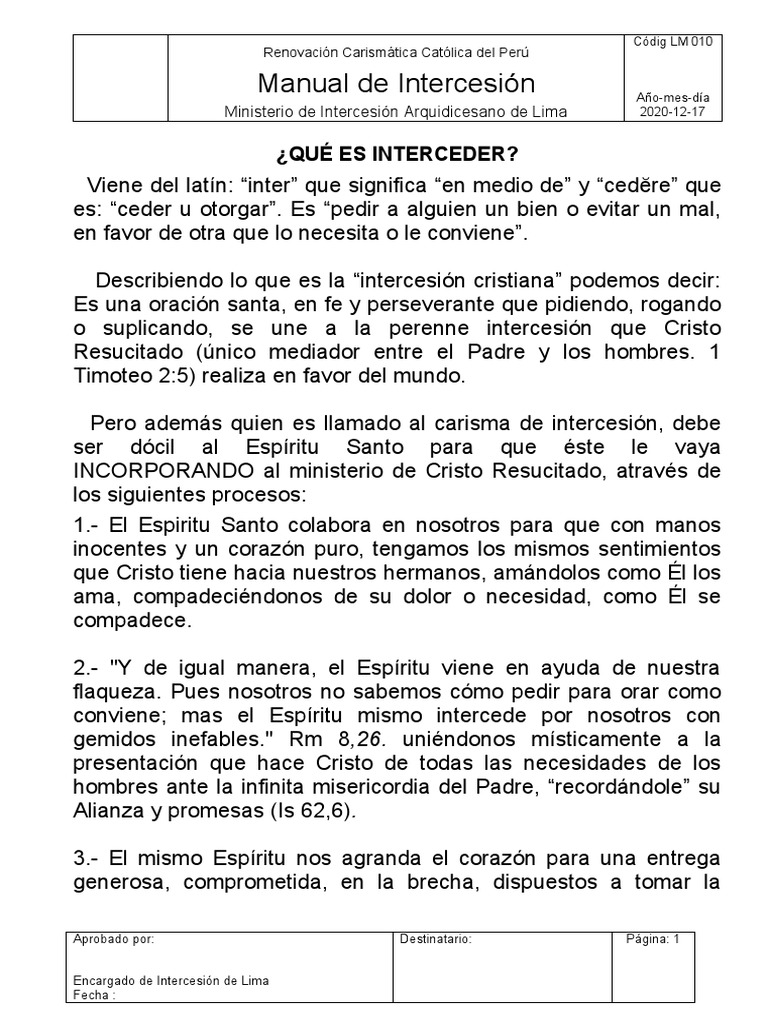 02 Que Es Interceder | PDF | Cristo (título) | Oración
