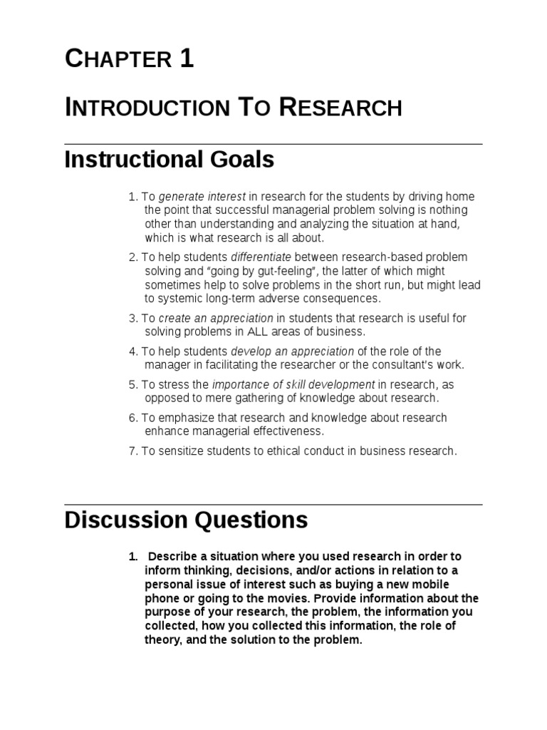 Solution Manual For Research Methods For Business A Skill Building ...