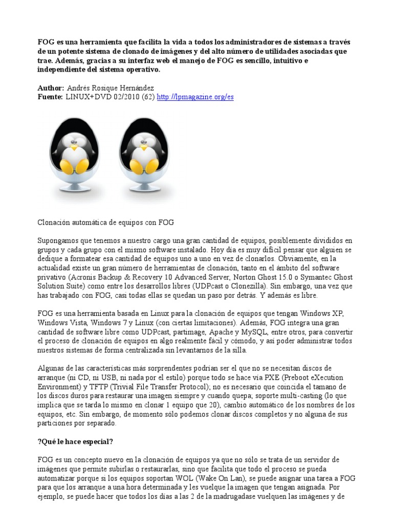 FOG Manual | PDF | Contraseña | Aplicación web