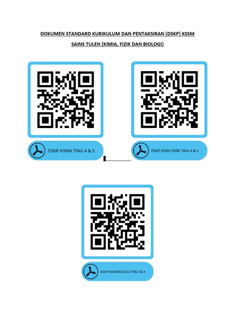 Dokumen Standard Kurikulum Dan QR Code | PDF