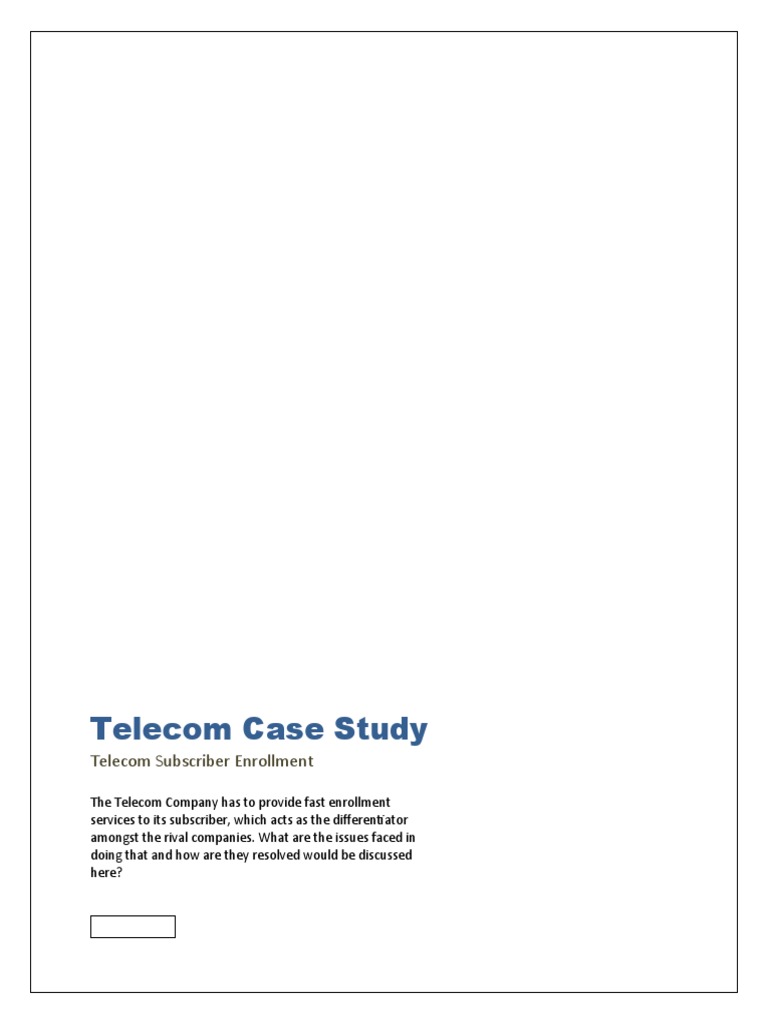 Telecom Case Study | PDF | Franchising | Identity Document