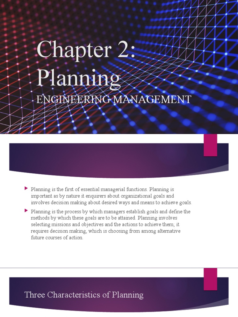 Planning-Engineering-Management For Posting | PDF | Goal | Planning