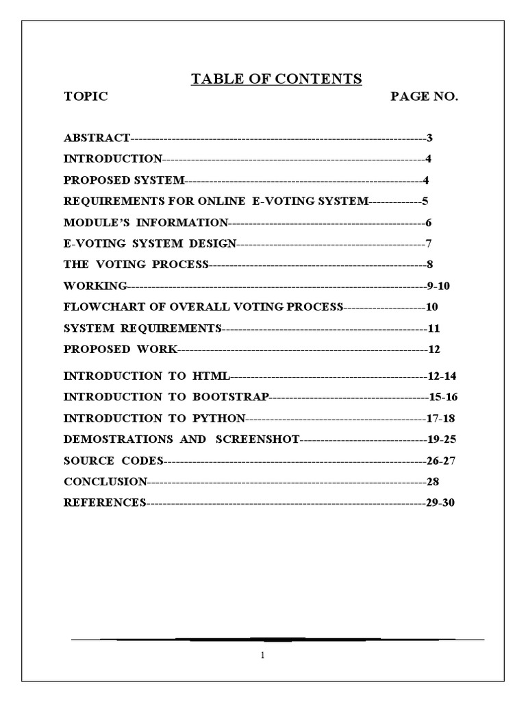Project Report On E-Polling System Using Python | PDF | Html ...