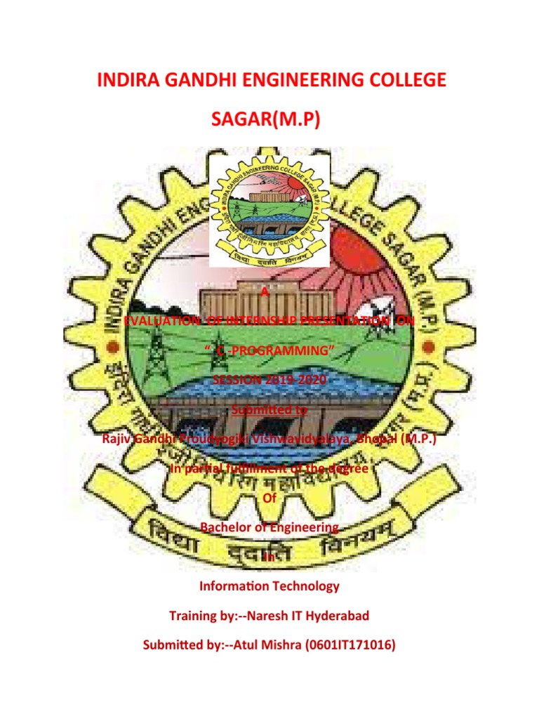 Internship Report On C-Programming | PDF | C (Programming Language ...