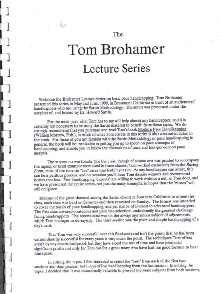 Ohamer Lecture Series | PDF