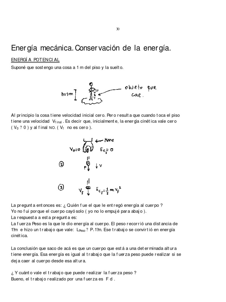 Energia Mecanica Conservacion de La Energia | PDF | Energía cinética ...
