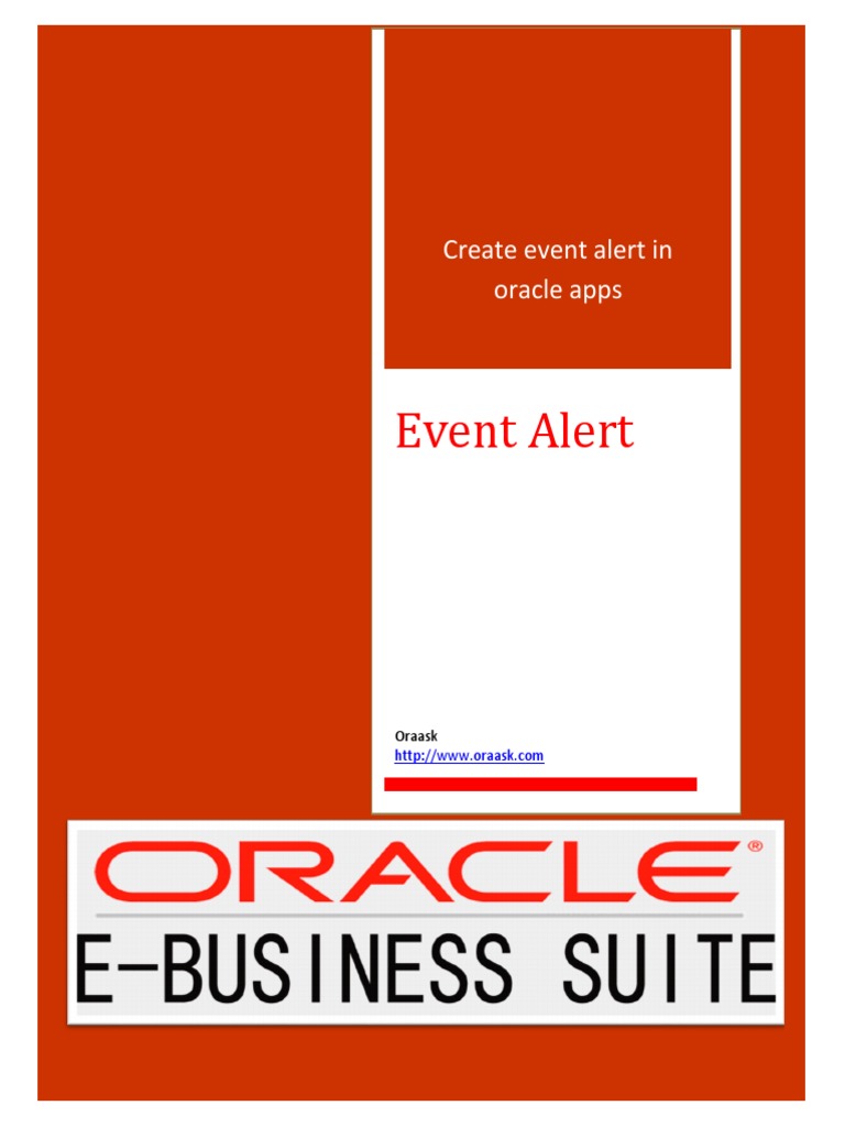 Creating an Event Alert in Oracle Apps to Send Email Notification to ...