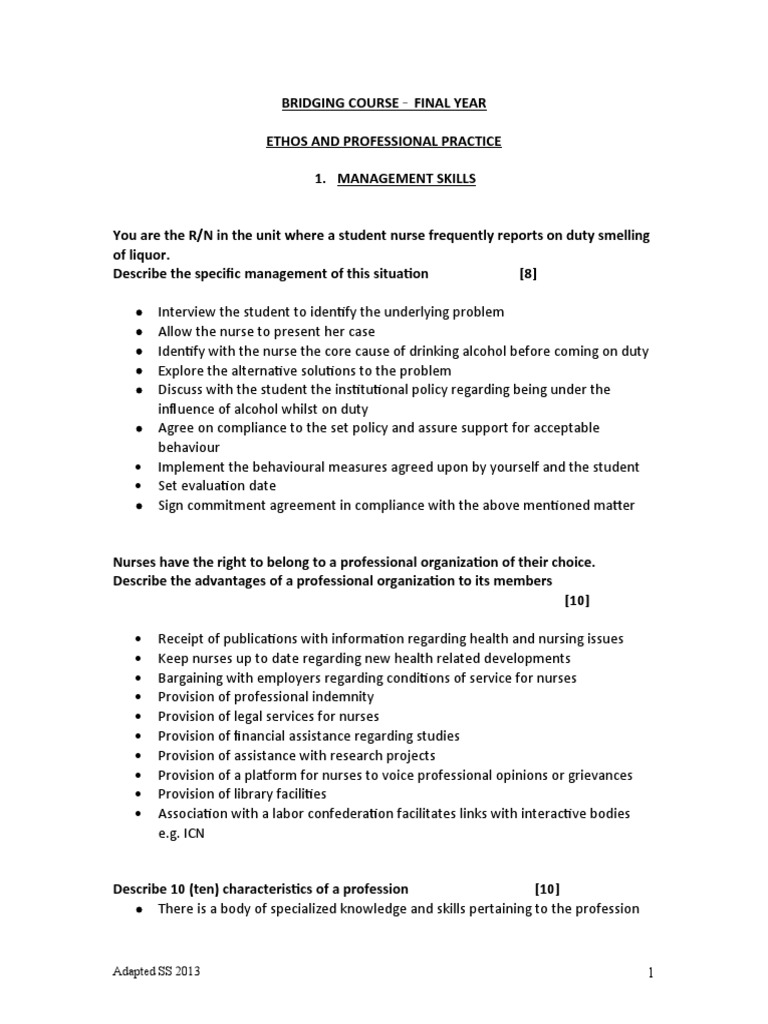 Ethos | PDF | Leadership | Nursing