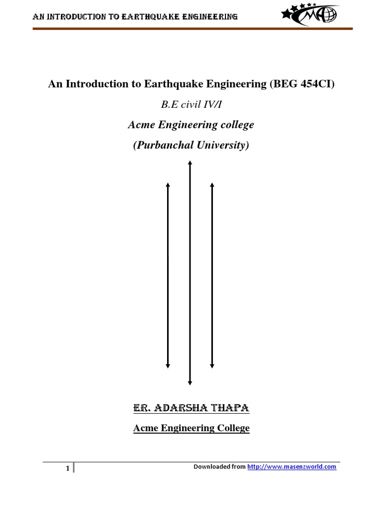Introduction to Earthquake Engineering | PDF | Moment Magnitude Scale ...