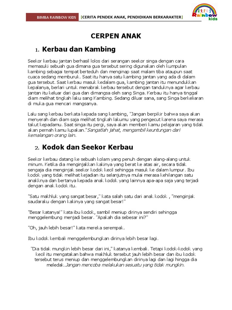 Kumpulan Cerita Pendek | PDF | Griya & Taman