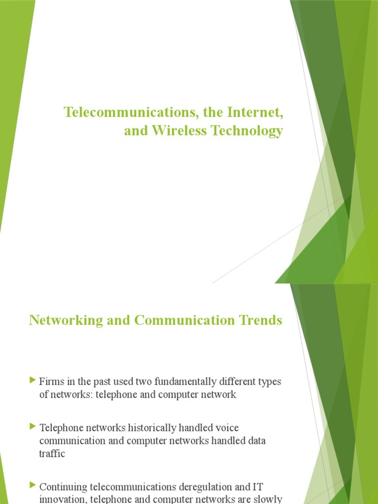 Telecommunications, The Internet, and Wireless Technology | PDF ...