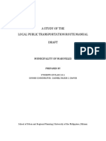 LPTRP Template (Draft) As of 21nov2022 | PDF | Transport | Public Transport