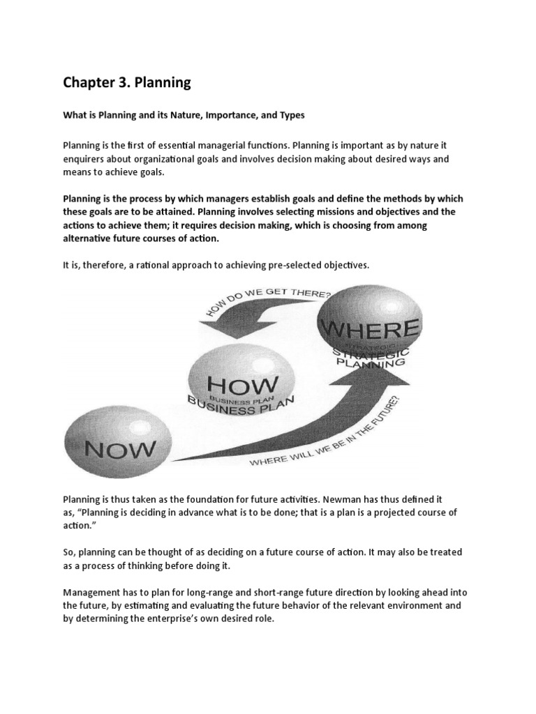 Chapter 3 Planning | Download Free PDF | Goal | Planning