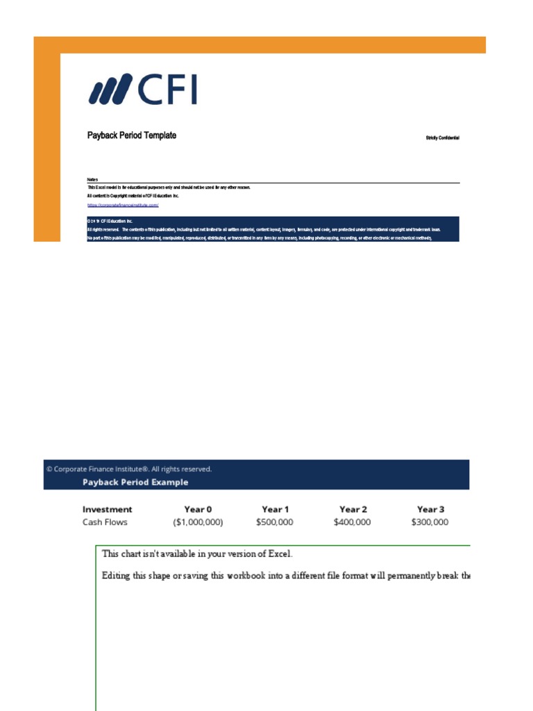 Payback Period Template: Strictly Confidential | PDF
